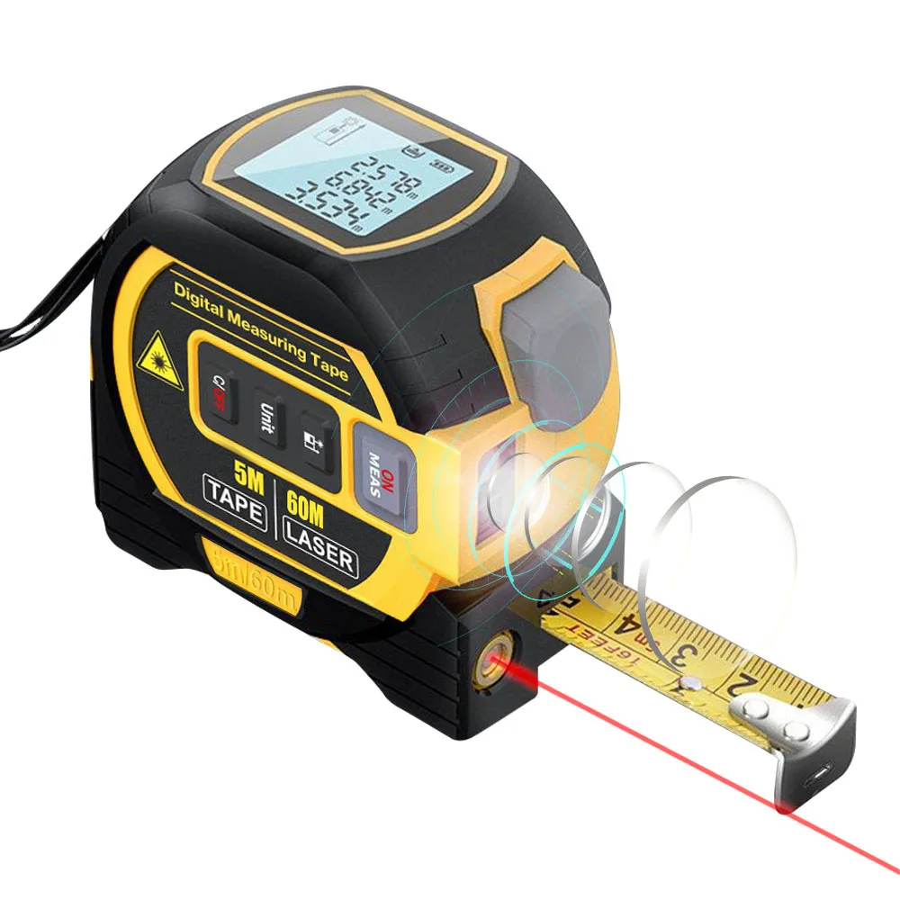 40m/60m Laser Distance Meter Rangefinder Laser Measure Distance Meter ...