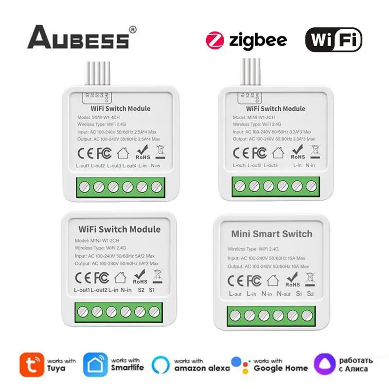 Mini-interruptor-Tuya-Wifi-Zigbee-3-0-1-2-3-4Gang-Control-de-vida ...