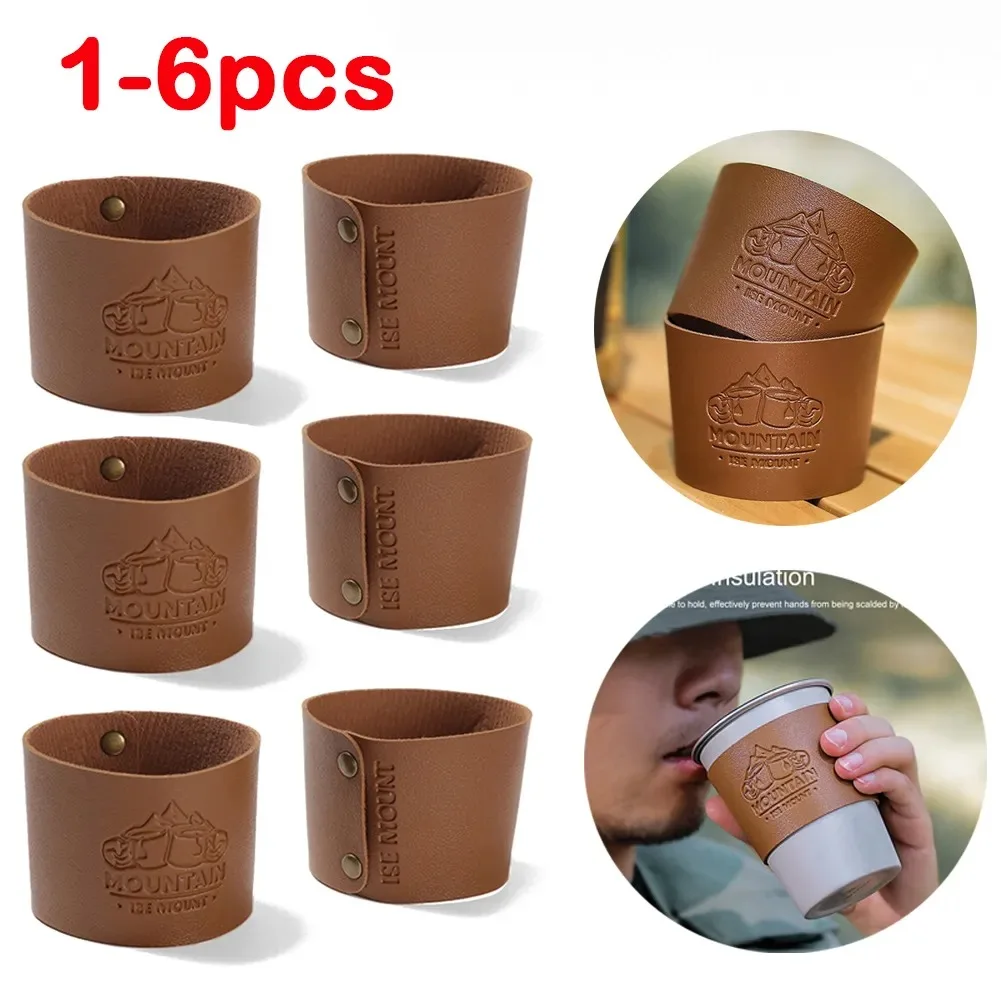 PU-Leather-Tea-Cup-Holders-Non-slip-Portable-Leather-Cup-Holder ...