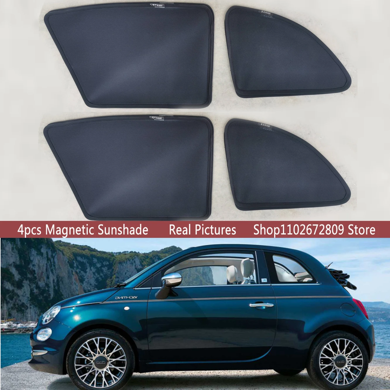 Magnetic-Car-Sunshade-Shield-Front-Windshield-Frame-Curtain-Sun-Shades ...