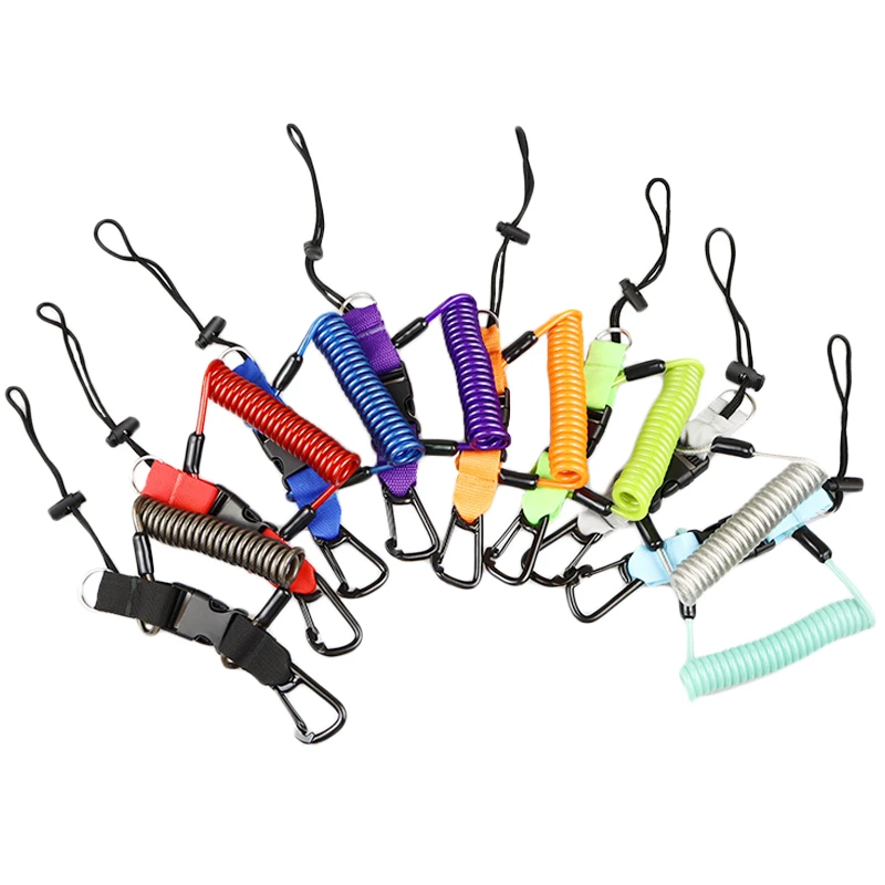 Scuba Diving 316 Anti-lost Spiral Spring Coil Lanyard Safety Emergency ...