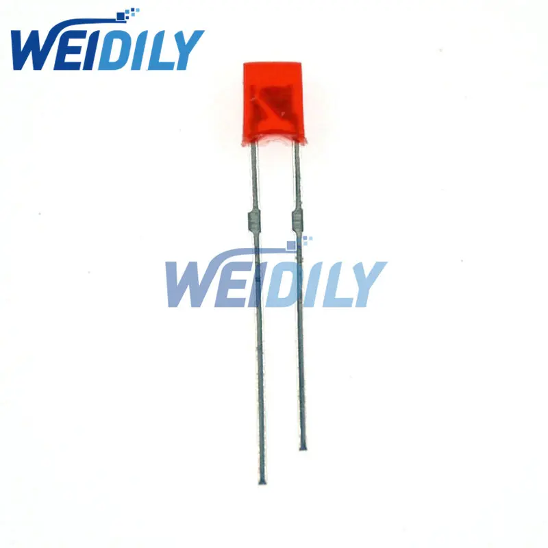 Diodo emisor de luz roja LED cuadrado, 2x3x4, 100 piezas, 2x3x4mm ...