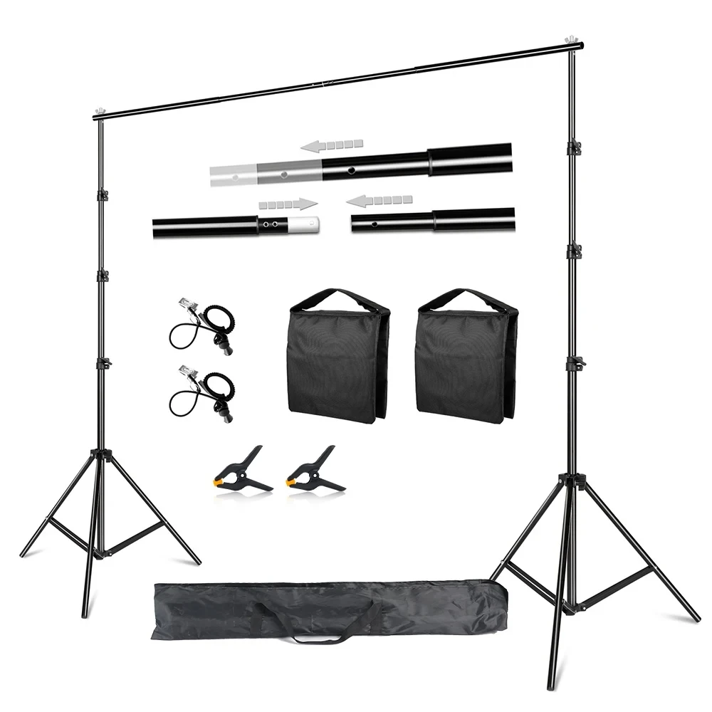 Photography Support System Adjustable Backdrop Tripod Photo Studio Kits ...