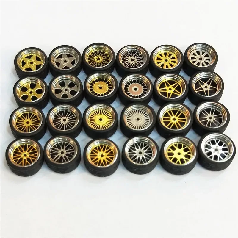 1/64 Small-scale Alloy Car Model Modified Wheels, Wheel Metal, Rubber ...