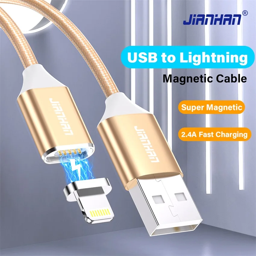 JianHan Magnetic Charging Cable for Lightning 1m Fast Charge Magnet ...