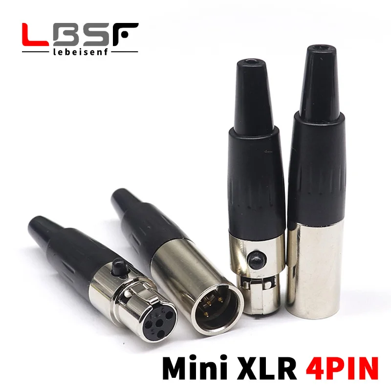 4pin-Mini-XLR-Aviation-Connector-Female-Socket-Zinc-Alloy-copper-pins ...