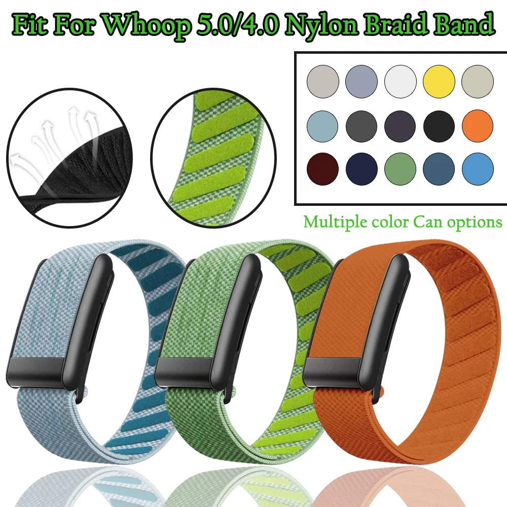 Nylon Braided Band for Whoop 5.0/MG Sport Wristband Replacement ...