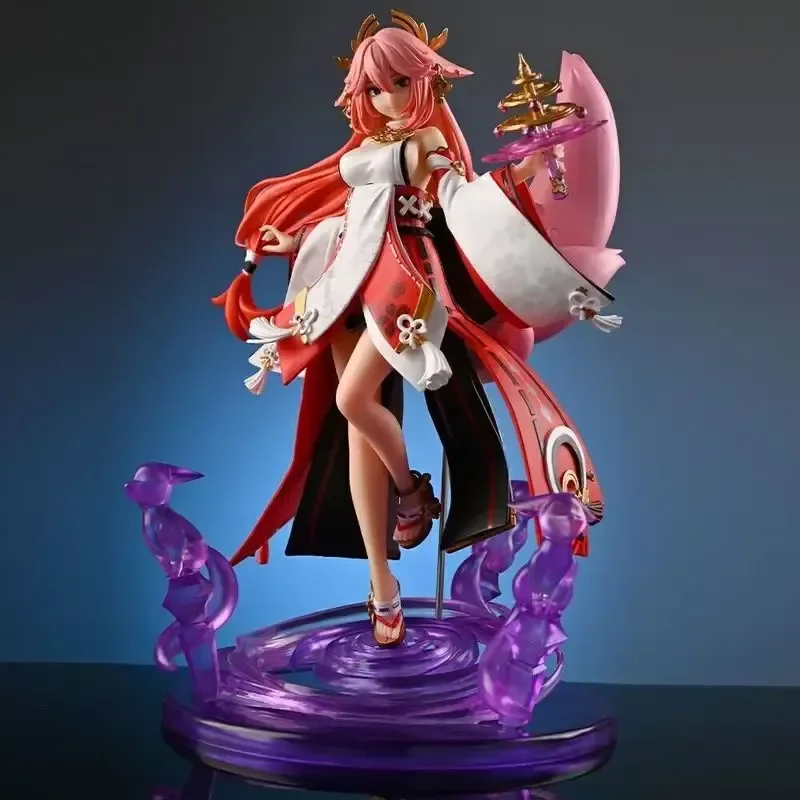 24cm-Genshin-Impact-Figure-Yae-Miko-Anime-Figures-Girl-Figurine-PVC ...