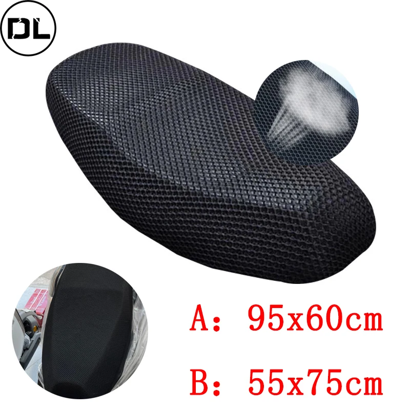 Motorcycle-Electric-Bike-Breathable-Seat-Cover-3D-Mesh-Summer-Heat ...