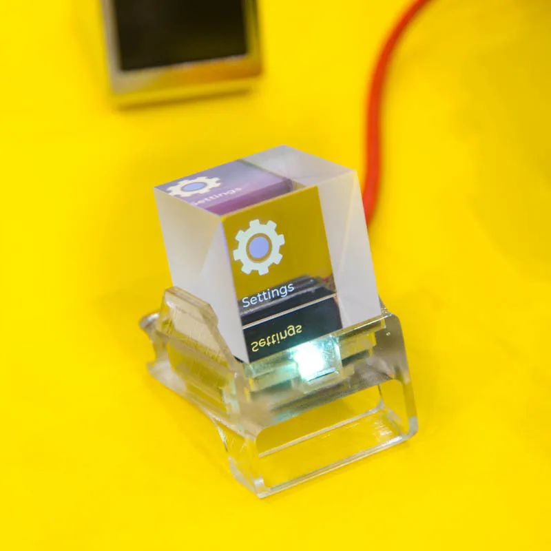 Hellocubic Cool Weather Forecast Prism Crystal 3d Wifi Clock Station Transparent Small Tv ...