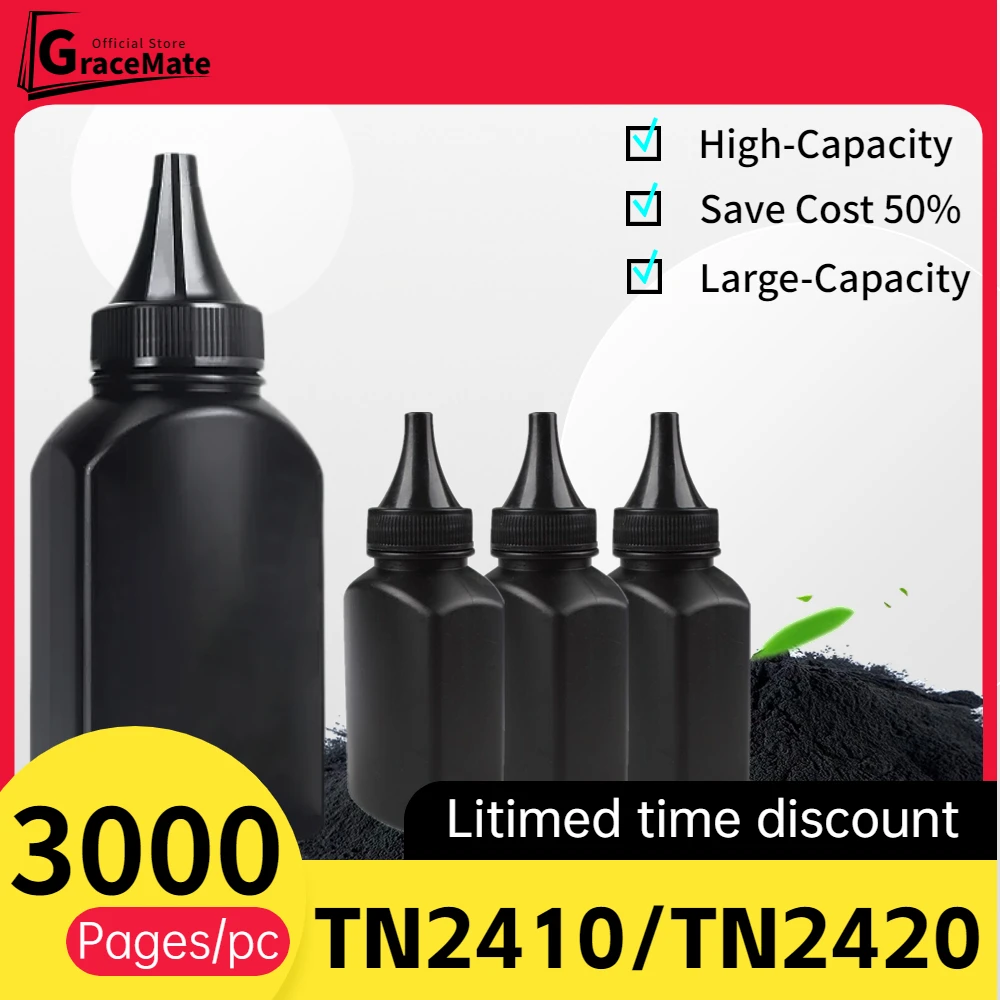 Toner Powder Compatible for Brother TN2410 TN2420 Printer Cartridge HL ...