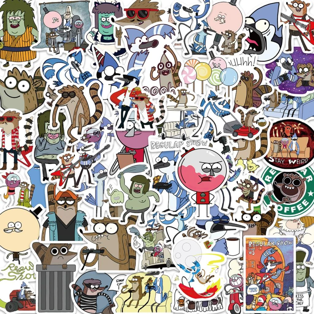 10/52cs/pack Hot TV Regular Show Stickers Cartoon Anime Vinyl Decals ...