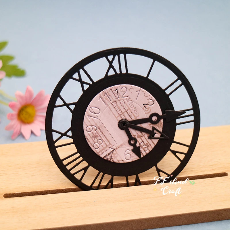 2022 Clock Cutting Dies Embossing Die Cut Mold Scrapbook Decorative DIY Student Educational ...