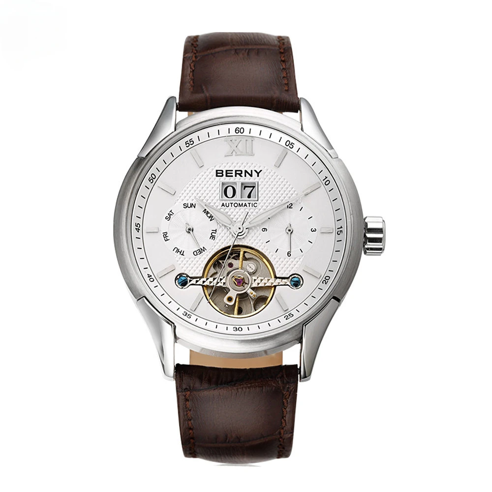 BERNY-Automatic-Watch-for-Men-Auto-Self-wind-Mechanical-Watches-Day ...