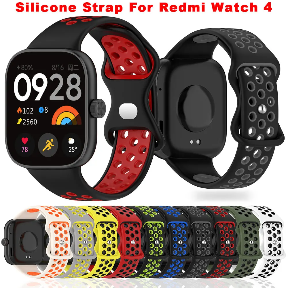 Silicone-Band-For-Xiaomi-Redmi-Watch-4-Smart-Watch-Strap-Replacement ...