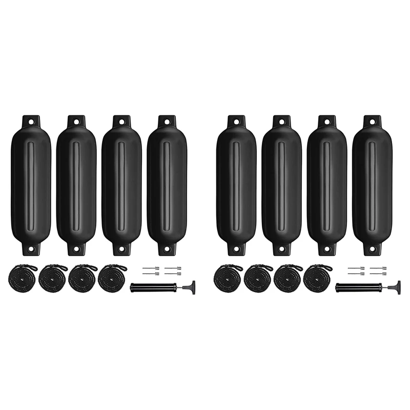 Boat-Fenders-8-Pack-4-5X16-Inch-Inflatable-Ribbed-Marine-Boat-Fender ...