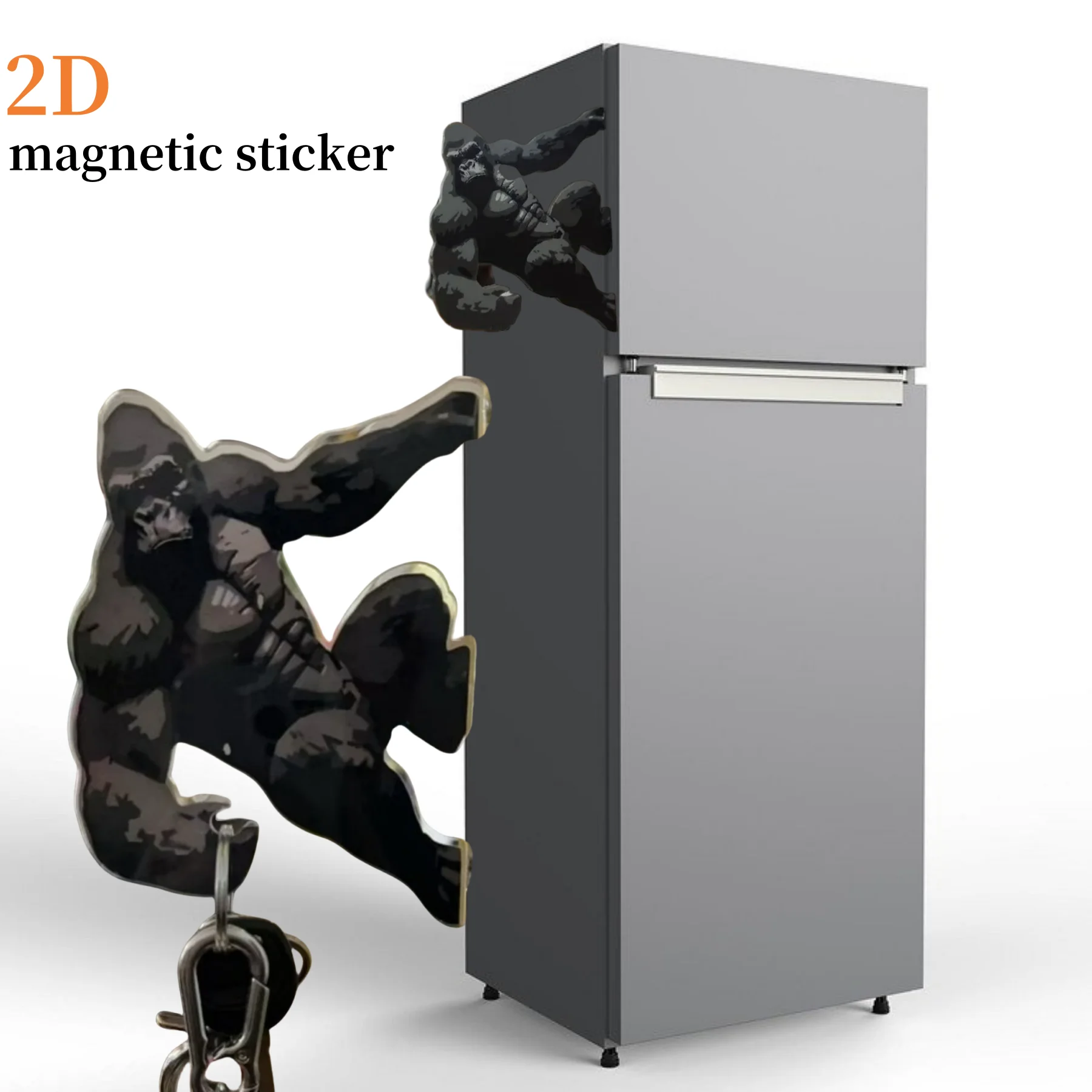 1pc 2D Magnetic Chimpanzee Hook Door Wall Decoration Ideal Gift for ...