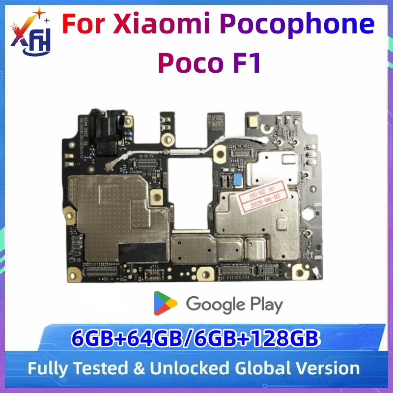 100% Unlocked Original Mainboard For Xiaomi Pocophone Poco F1 ...