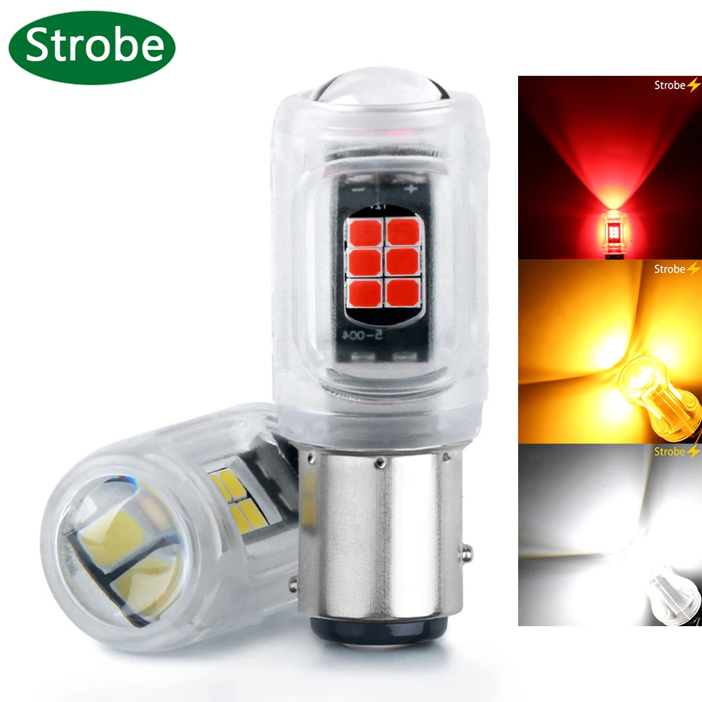 10pcs-Car-Lights-LED-Strobe-Flashing-Bulb-1156-BA15S-PY21W-1157-BAY15D ...