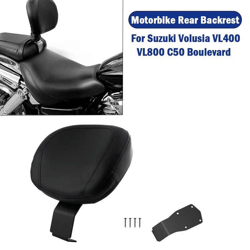 Motorcycle-Driver-Rear-Backrest-Cushion-Pad-For-Suzuki-Volusia-VL400 ...