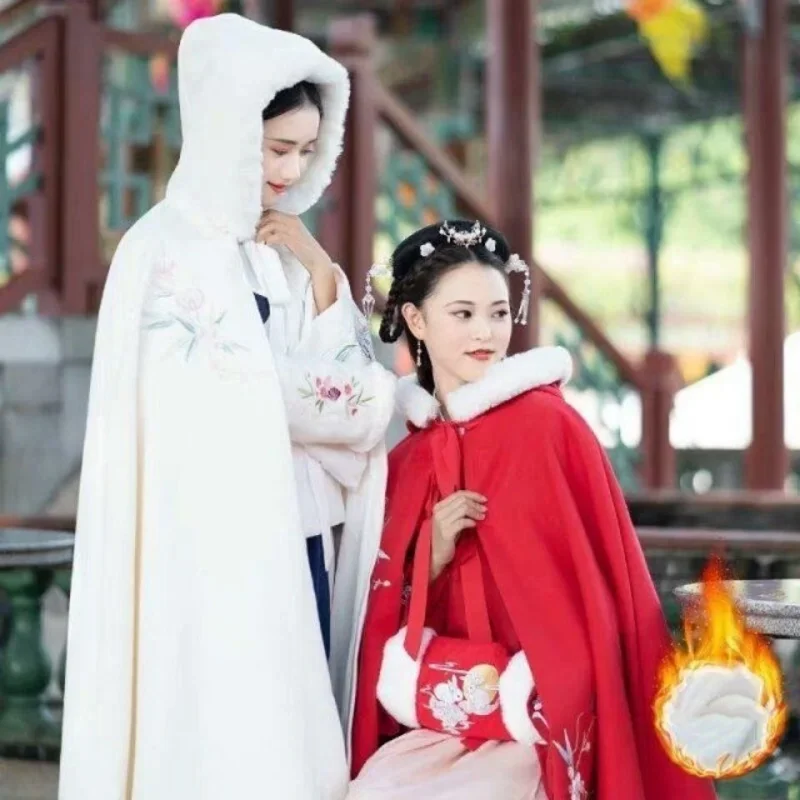 WATER-Hanfu-Cloak-Jacket-Ancient-Women-s-Plush-Thickened-Winter ...