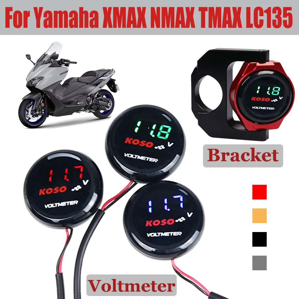 Motorcycle KOSO Voltmeter Digital Voltage Display Meter Volt Gauge ...