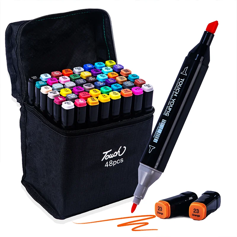 Double-Headed-Art-Markers-Set-Esbo-ando-Dica-Com-Base-marcadores ...