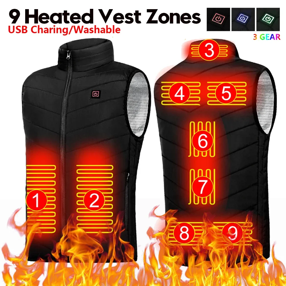 9Areas-Heated-Vest-Men-Women-Heated-Jacket-Winter-Usb-Heating-Vest-Self ...