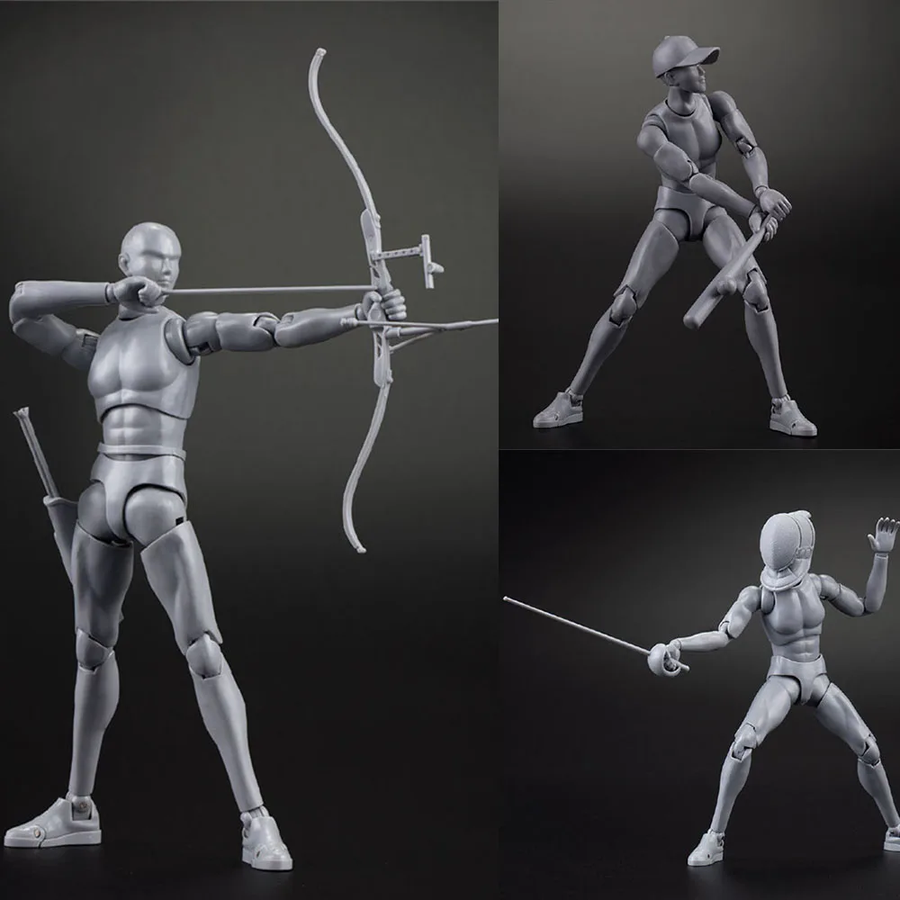 Gt 1/10 Men Women Soldier Body Model Diy Sketch Figure Sports Art ...