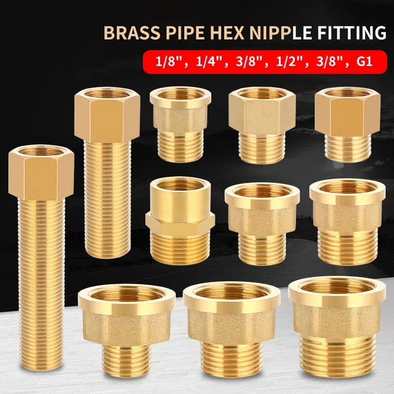 Buje-hexagonal-de-rosca-macho-a-hembra-conectores-de-tuber-a-de-lat-n ...