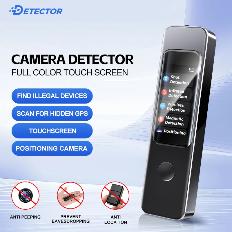 GPS Detector 1.9'' Upgraded Camera Detector Anti Spy Gadgets Bug Finder ...