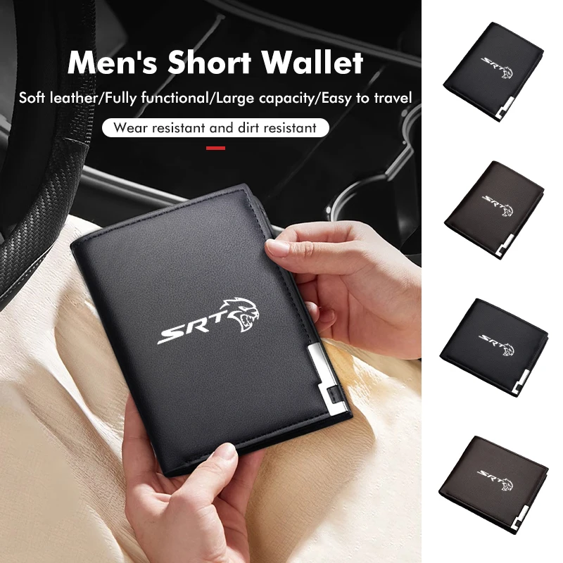 Leather-Car-Credit-Card-Holder-Wallets-Men-Purse-Money-Bag-For-Dodge ...