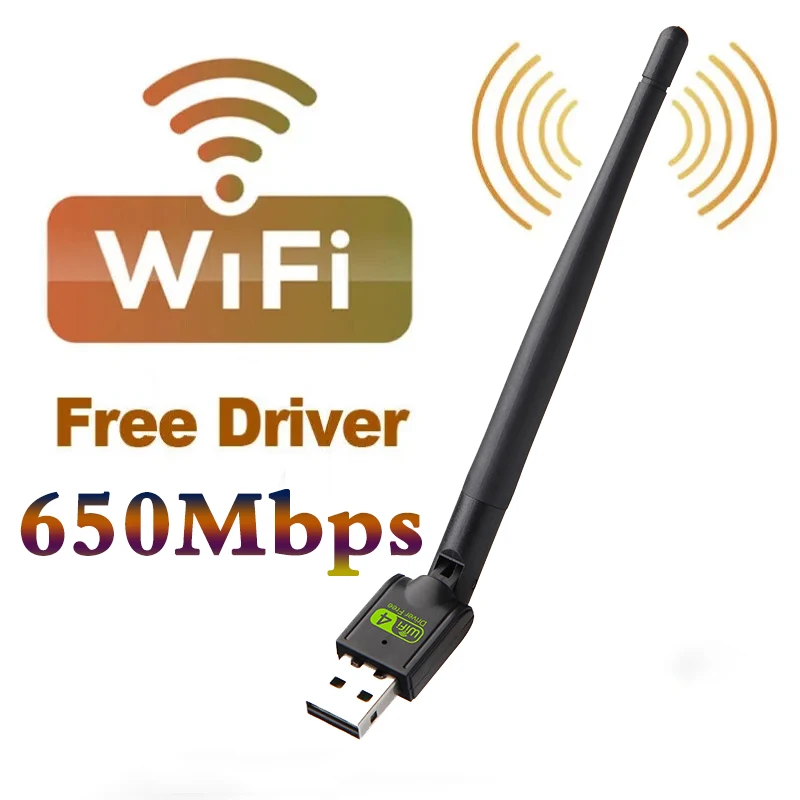 Mini USB WiFi Adapter RTL8811CU Wireless Network Card 650Mbps Wi-Fi ...