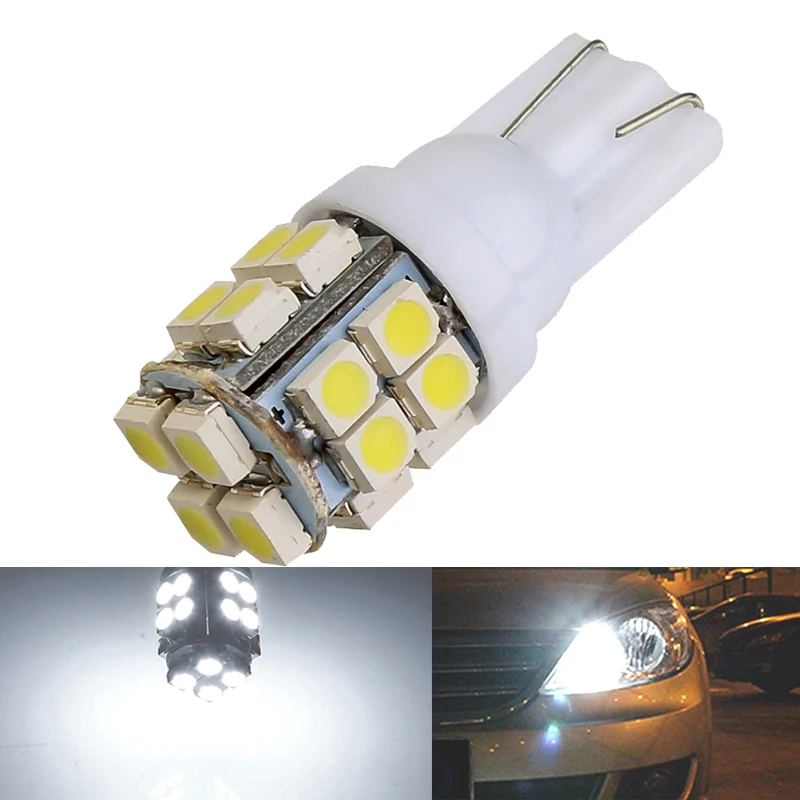 Car T10 Led Bulb 12v White 6500k 20 Smd 5w5 W5w Led T10 Signal Light ...
