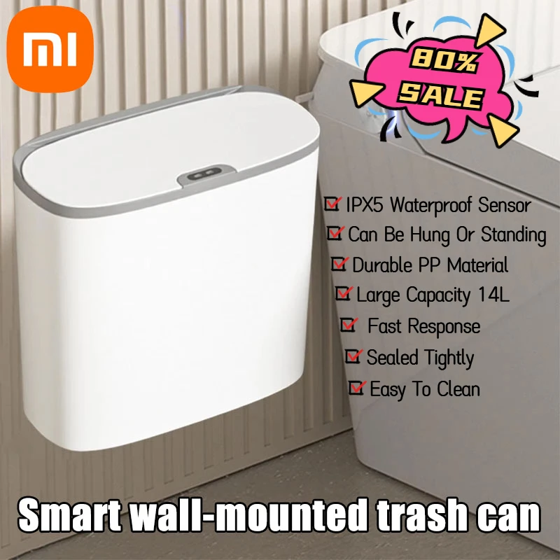 Xiaomi-14L-Smart-Induction-Trash-Bin-Recycling-Rubbish-Basket-Office ...