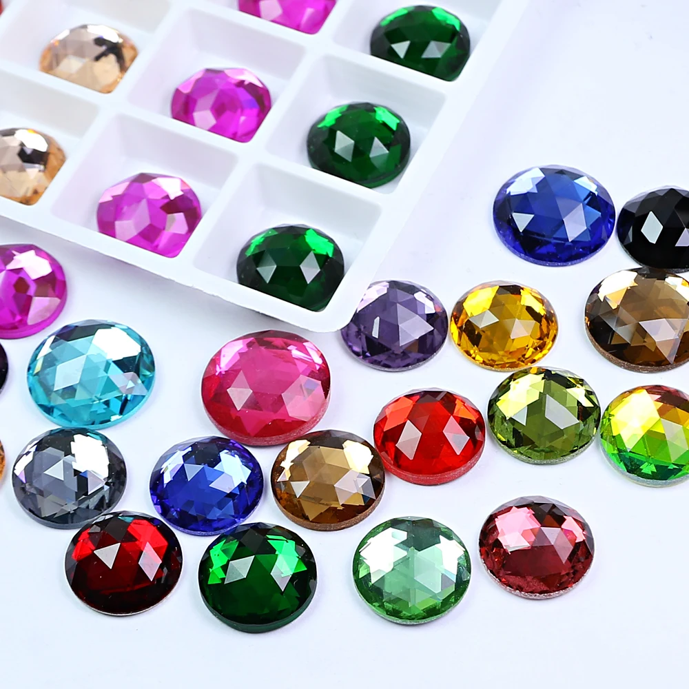 Color-Round-Shape-Flat-Back-Glass-Rhinestones-DIY-Glass-Beads-Strass ...