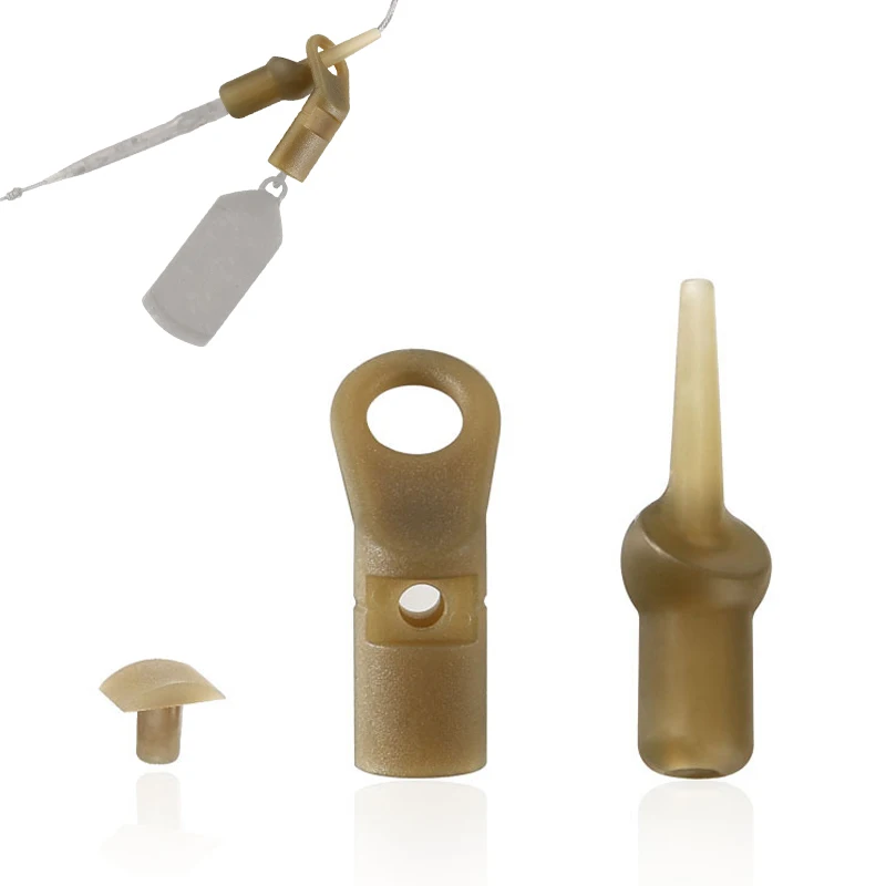 10Sets Run Rig Kit Carp Fishing Accessories Rubber for Carp Leader Line ...