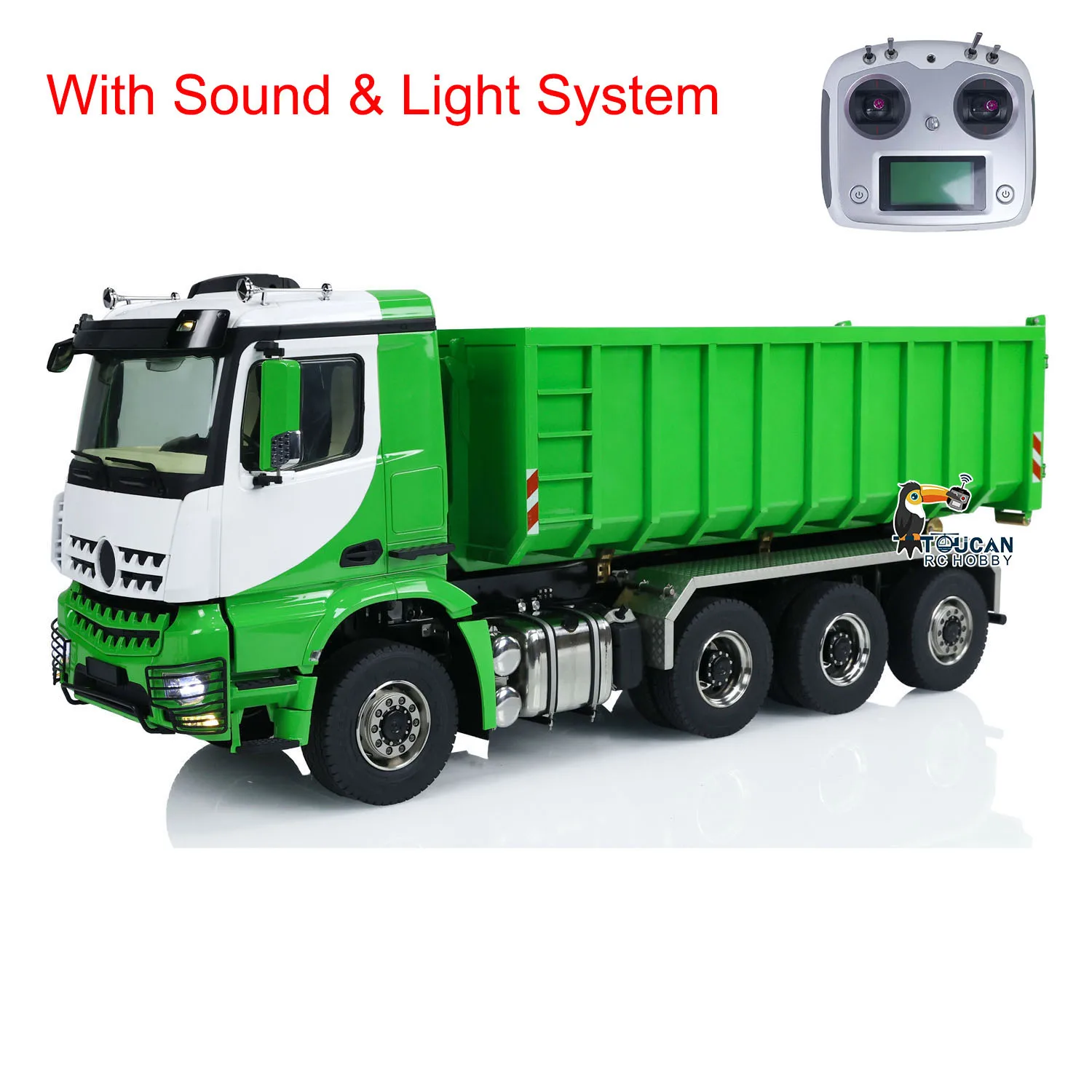 1-14-8x8-Hydraulic-RC-Full-Dump-Truck-Metal-Roll-On-Tipper-Car-Model ...
