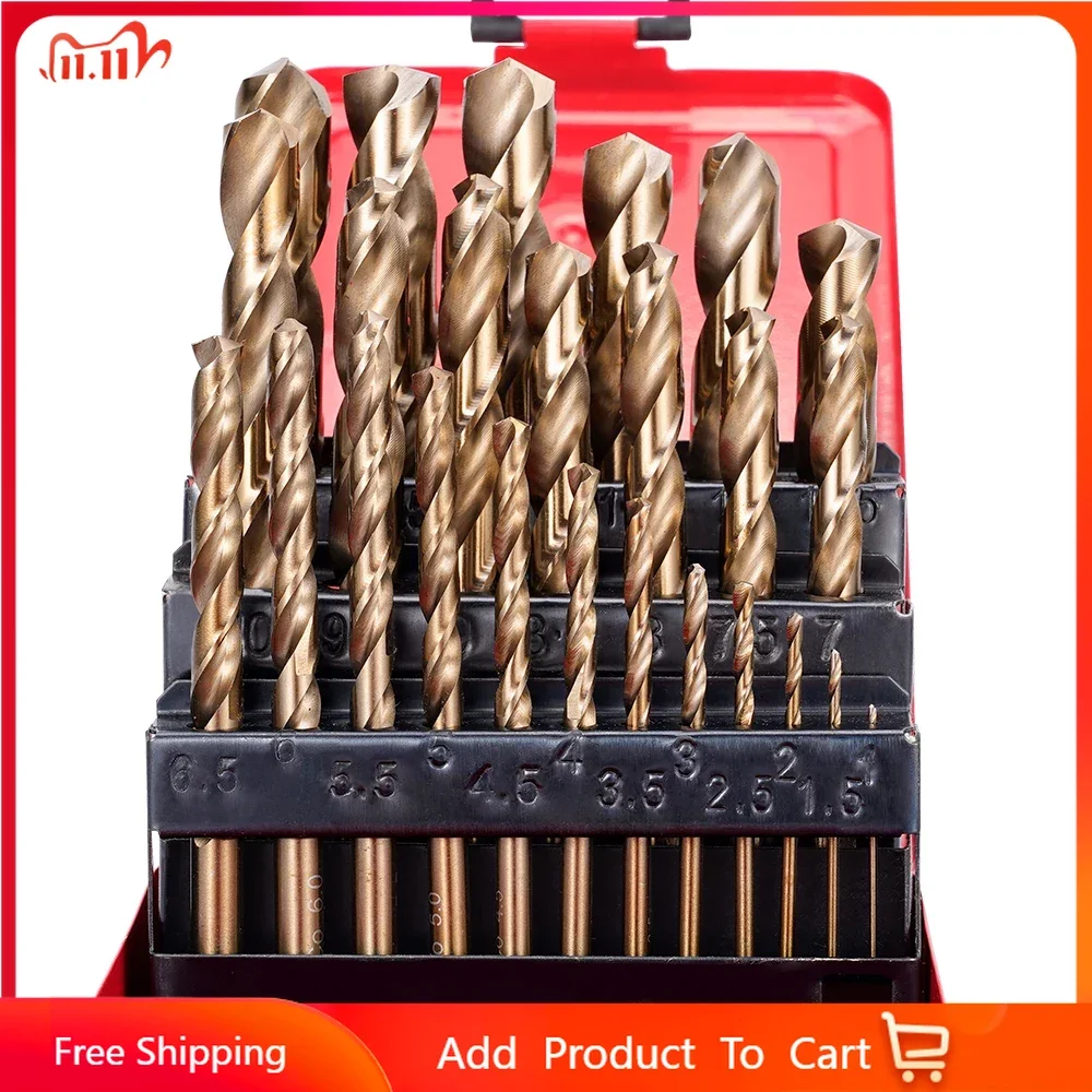 M35-HSS-Co-5-Cobalt-High-Speed-Steel-Metric-Twist-Drill-Bit-Set-With ...