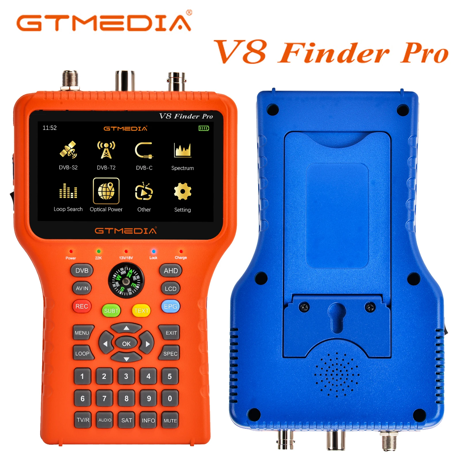 V8 Finder Pro GTMEDIA New Smart Satellite Signal Finder DVB S2X/S2 ...