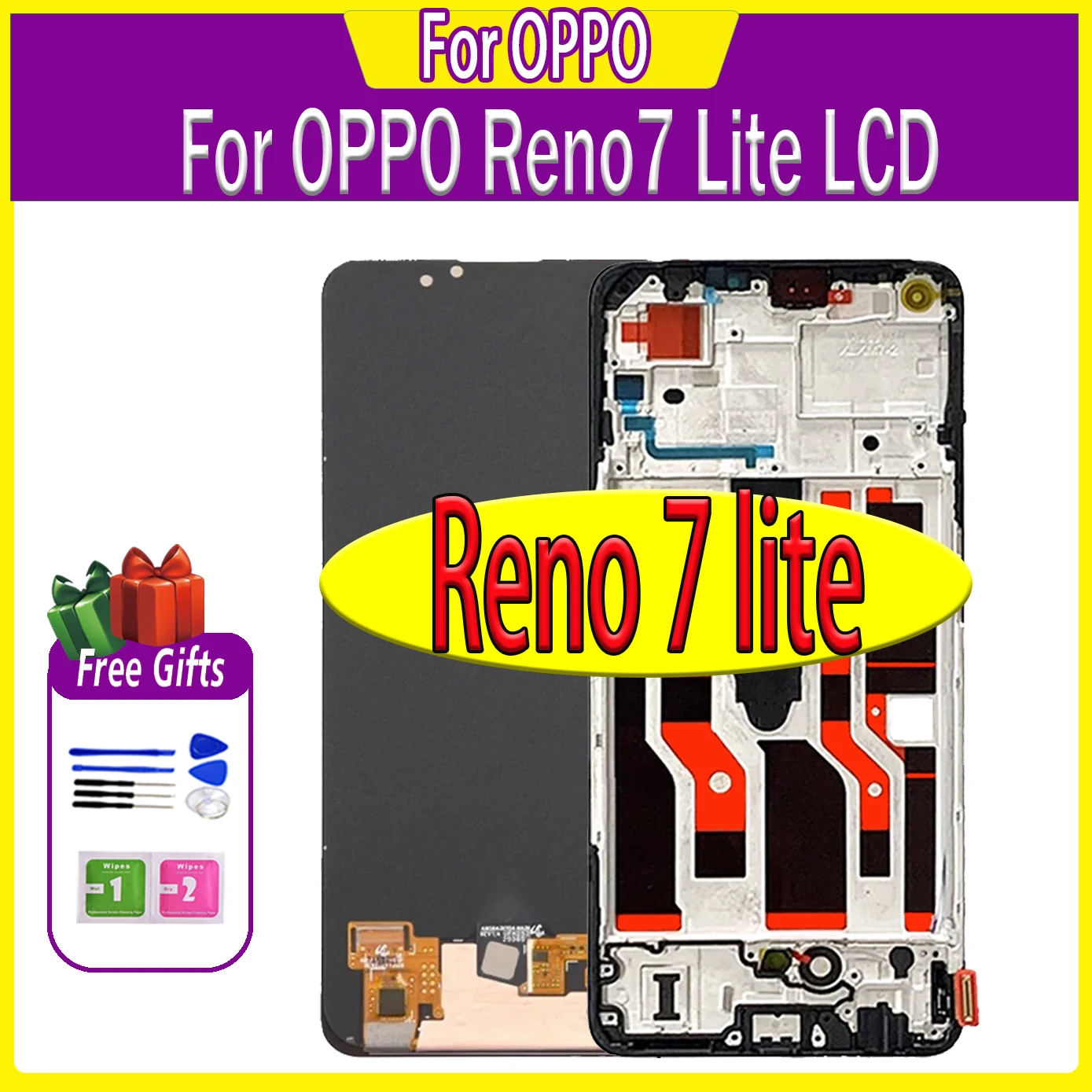 High-Quality-6-43-AMOLED-For-Oppo-Reno7-Lite-LCD-CPH2343-Display-Touch ...