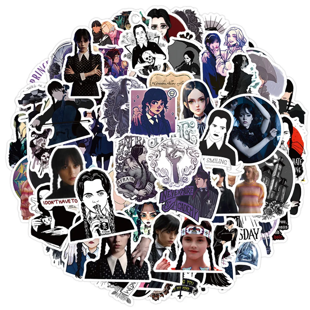 Wednesday Addams Sticker | Wednesday Stickers Show | Sticker Toy - 10 ...