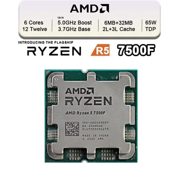 AMD Ryzen 5 7500F R5 7500F 3.7GHz 6 코어 12 스레드 CPU 5NM L3 = 32M 100 ...