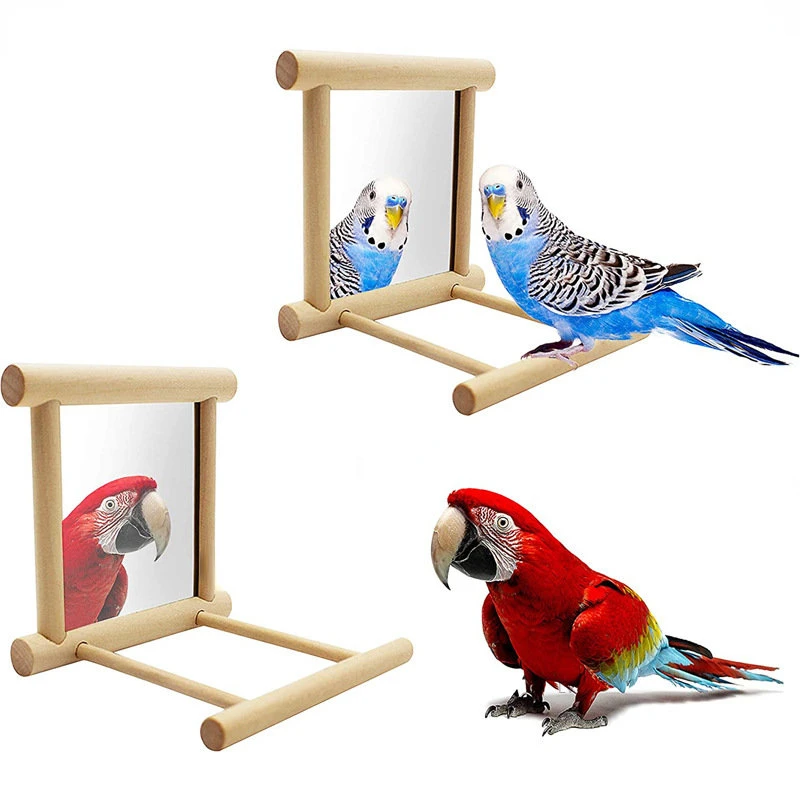 Wooden-Pet-Toy-Mirror-Fun-Brid-Toy-for-Cockatiel-Parrots-Small-Birds ...