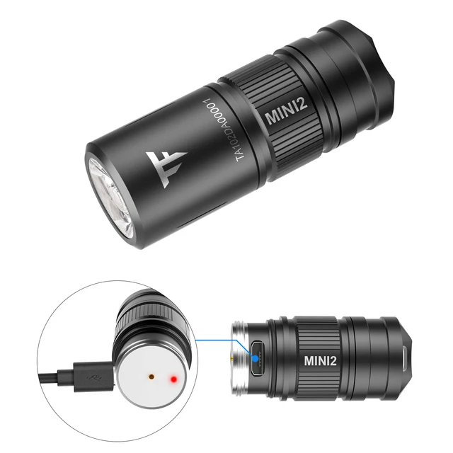 Trustfire Mini2 Mini Rechargeable Led Flashlight 220 Lumen EDC Keychain ...