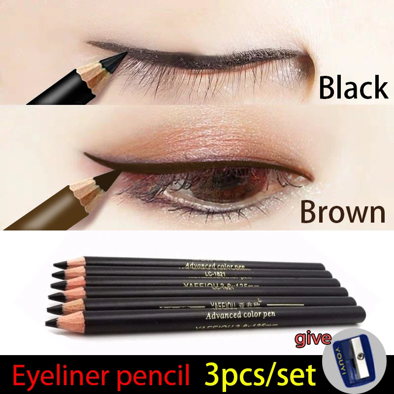 3pcs-set-Eyeliner-Pencil-Wood-Sharpener-1-0MM-Ultra-fine-Waterproof ...