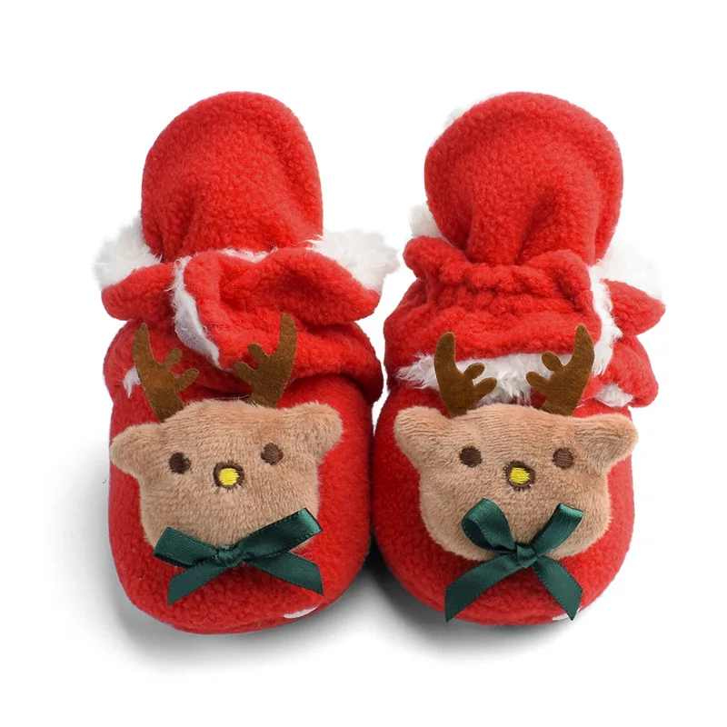 Christmas-Booties-Shoes-Newborn-Infant-Newborn-Baby-Girls-Boy-Prewalker ...
