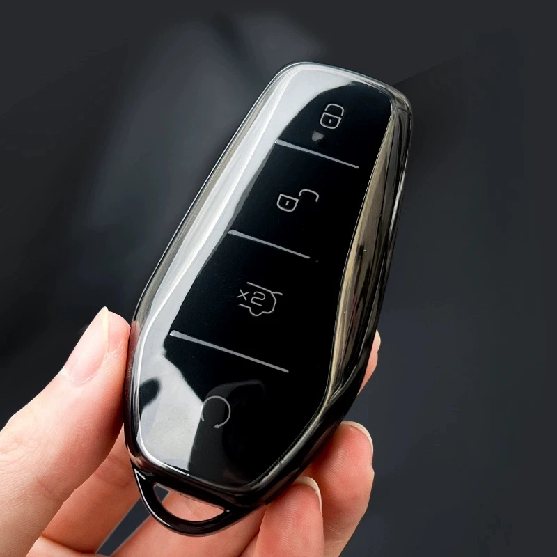 New-Soft-TPU-Car-Key-Case-For-BYD-Atto-3-Han-EV-Dolphin-4-Buttons ...