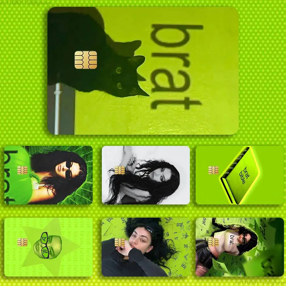 Brat Charli Xcx Sticker Film Tape Skin for Credit Card Debit Card ...