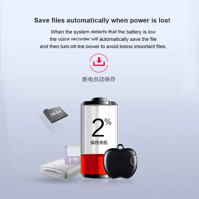 Mini Voice Activated Recorder Digital Recording Device Sound ...